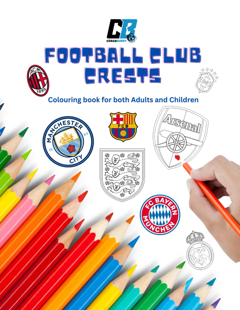 FOOTBALL CREST/BADGES COLOURING BOOK by CoachBuddy: For all football ...