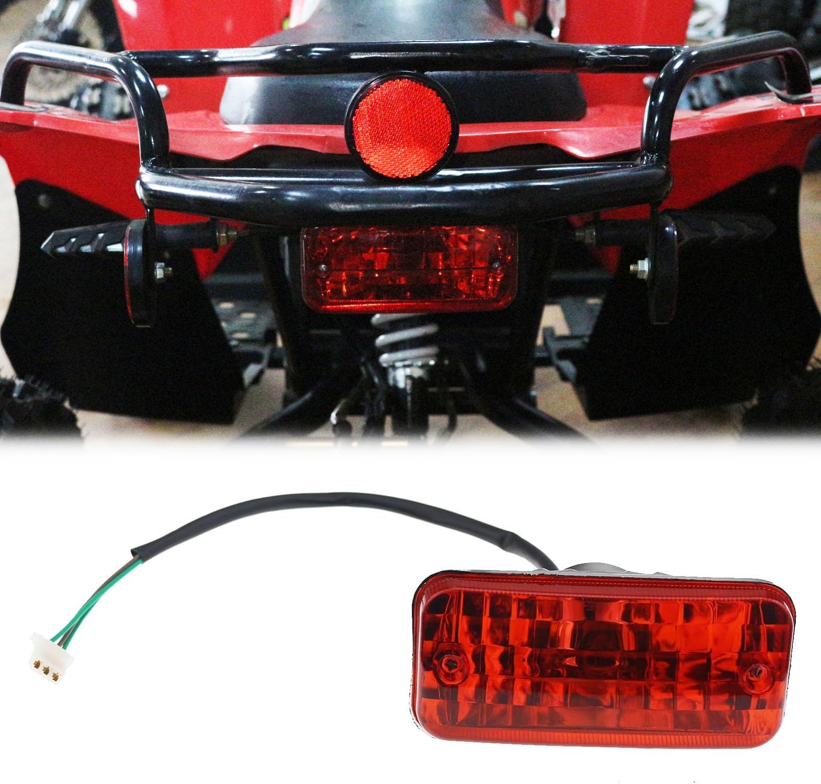Amazon.com: PRO BAT 12V LED Rear Tail Light Taillight 50cc 70cc 90cc ...