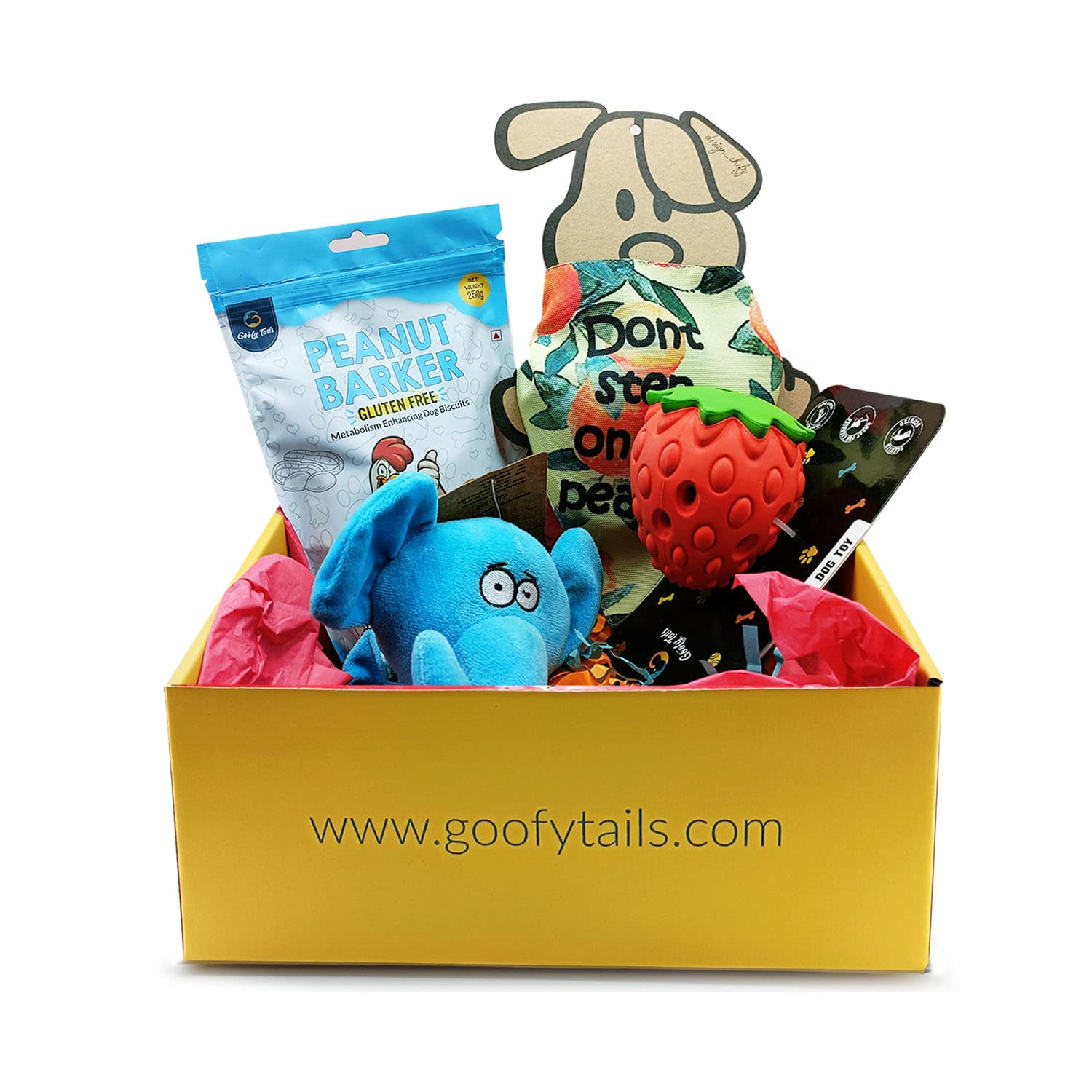 Goofy Tails Gold Goofy Box for Dogs |Personalized Curated Gift Box for ...