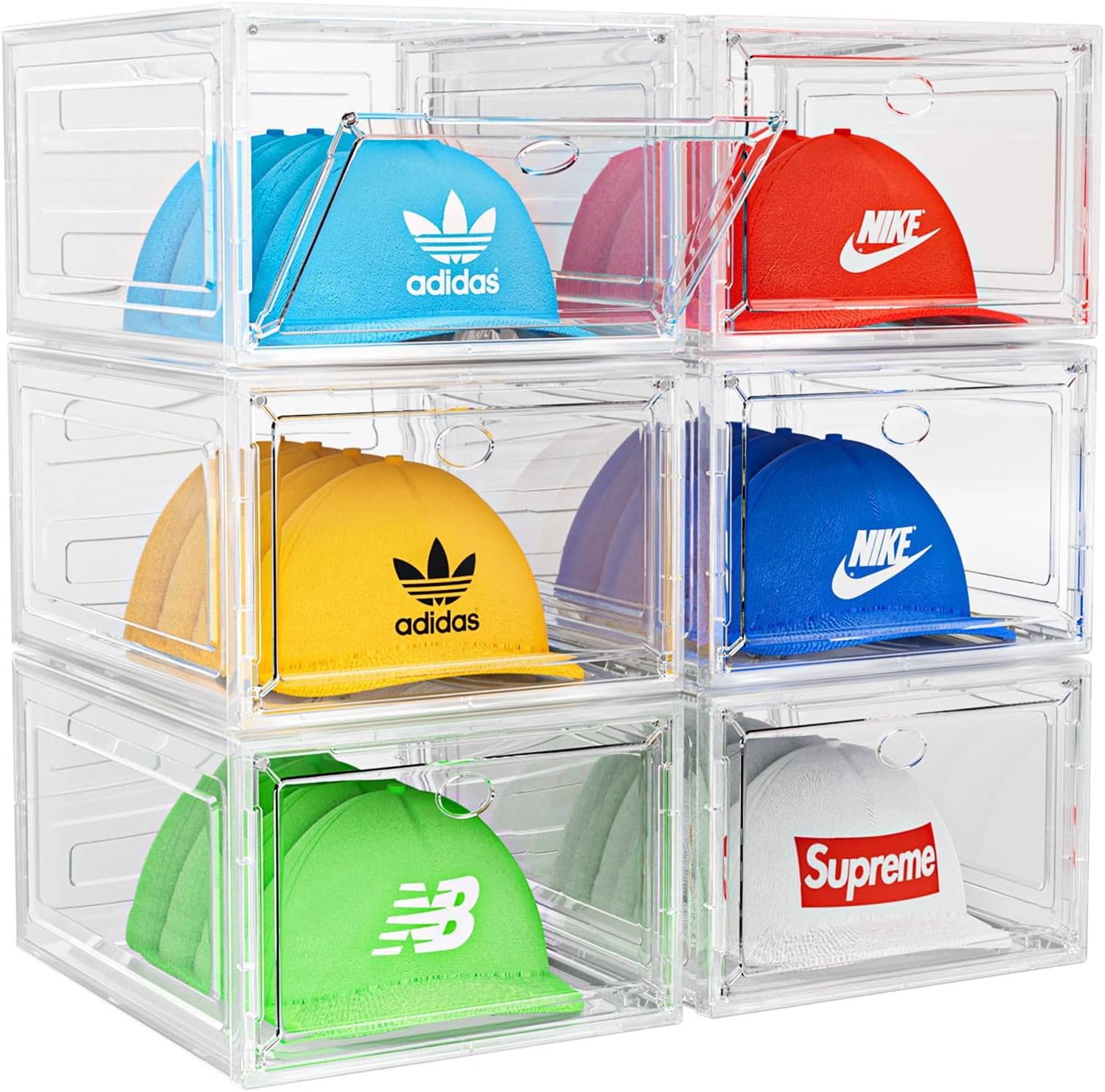 Amazon.com: Suptsifira 8 Pack Hat Organizer for Baseball Caps, Clear ...
