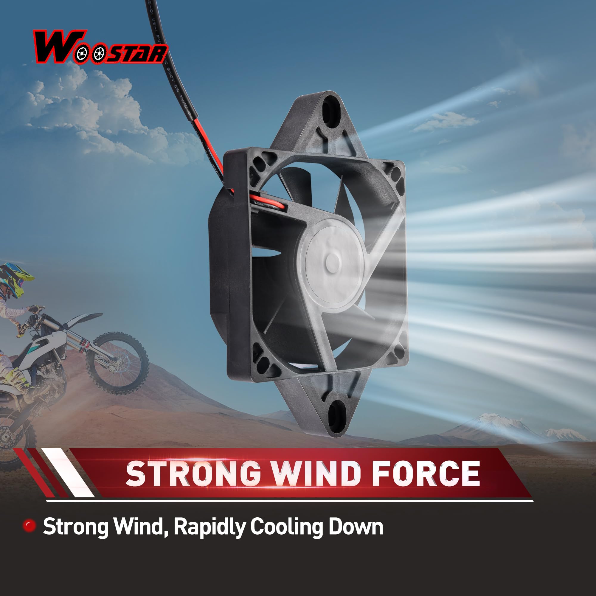 Snapklik.com : 12V DC Radiator Square Cooling Fan Replacement For 4 ...