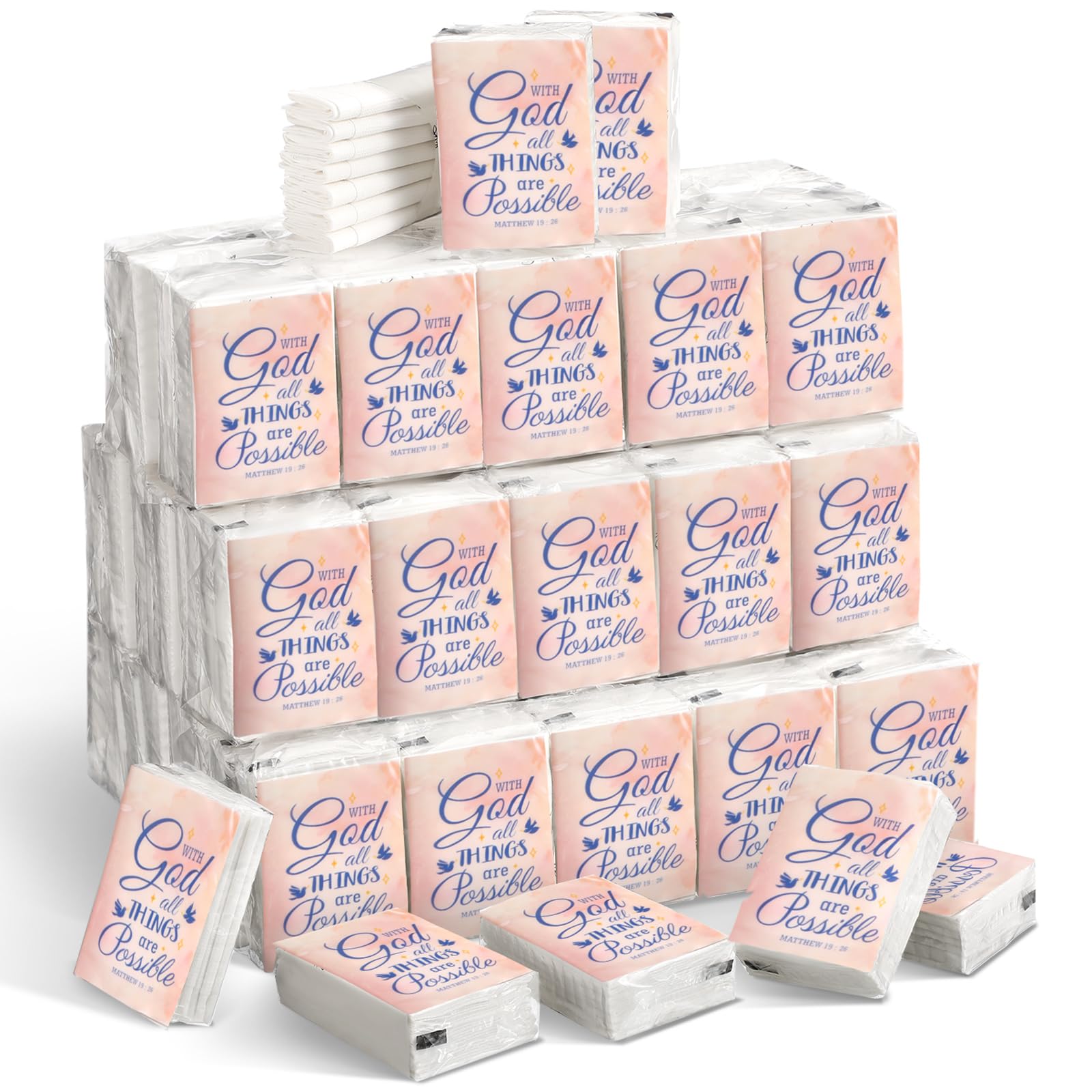 Amazon.com: Karenhi Christian Purse Tissue Packs Wedding Tissues Packs ...
