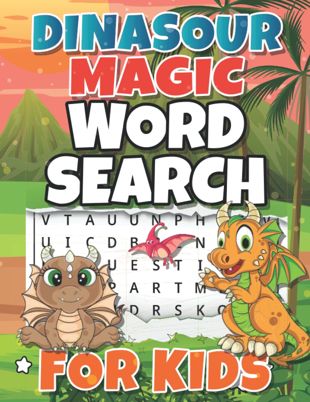 Dinosaur Magic Word Search: Word Search Puzzle Book for Kids: Books ...