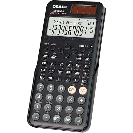 OSALO Scientific Calculator 240 Functions 2-line Display with Slide-on ...