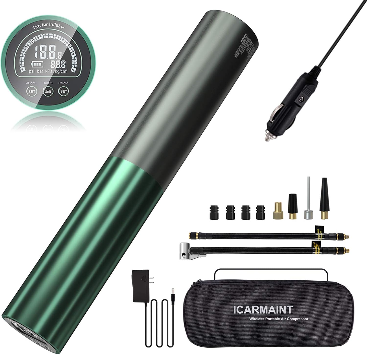 Amazon.fr : ICARMAINT Pompe à Air électrique Mini Compresseur Portable ...