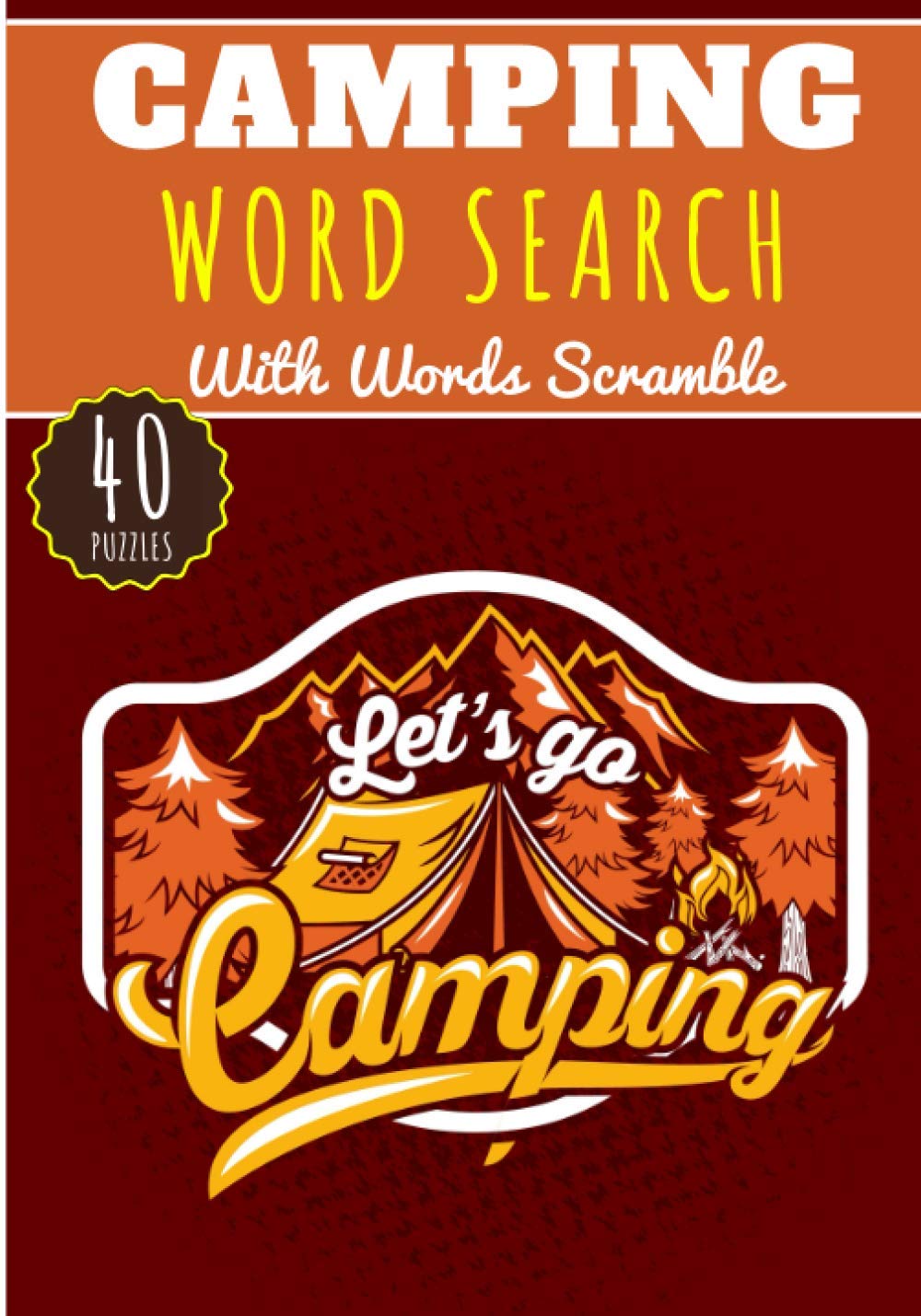 Camping Word Search: Let's Go Camping | 40 puzzles | Challenging Puzzle ...