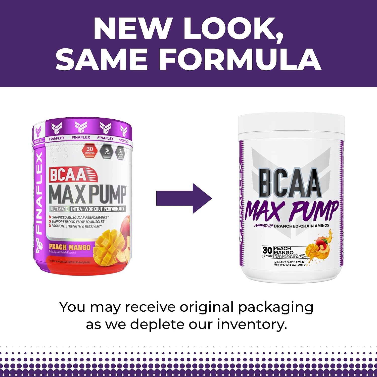 FINAFLEX BCAA MAX Pump, Manga-Pêssego - 294 g - Potencializa Força ...