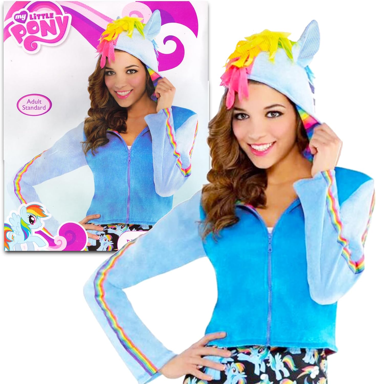 Amazon.com: My Little Pony Rainbow Dash Hoodie for Girls Women ~ 1 Pc ...