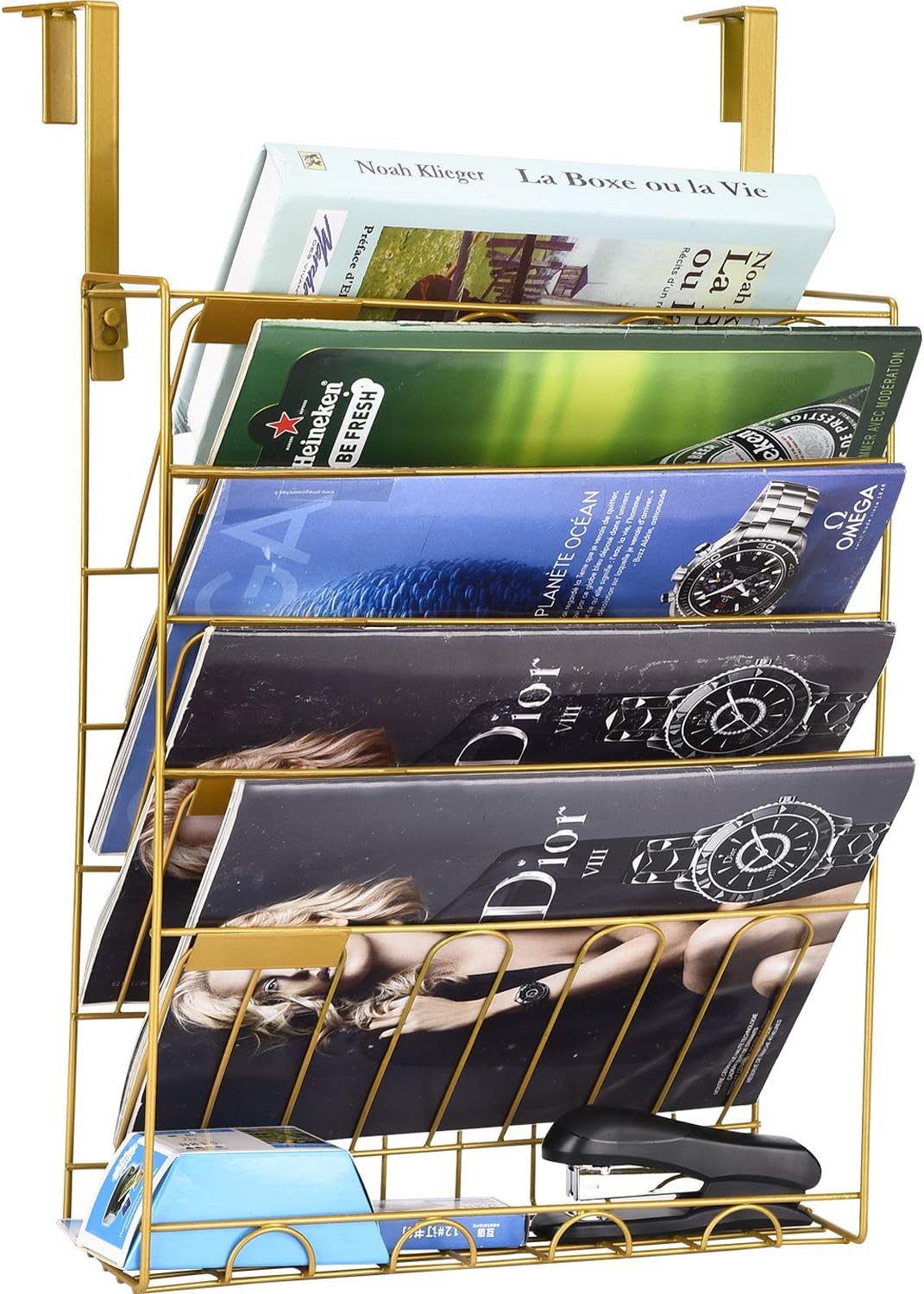Amazon.com: File Rack Hanging Wall File Organizer Metal Mesh Wall ...