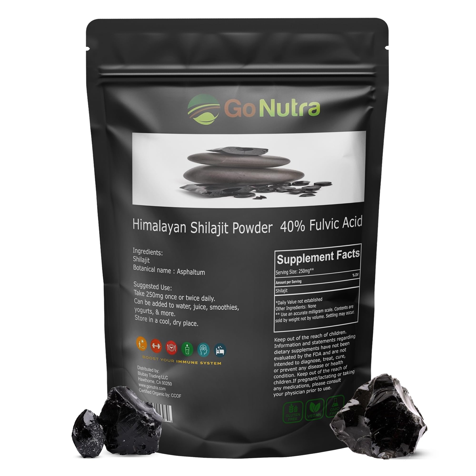 Amazon.com: Go Nutra Shilajit Powder Pure Himalayan Shilajit 40% Fulvic ...