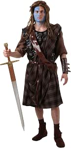 William Wallace Braveheart Costume for Adults, Scottish Warrior Outfit ...