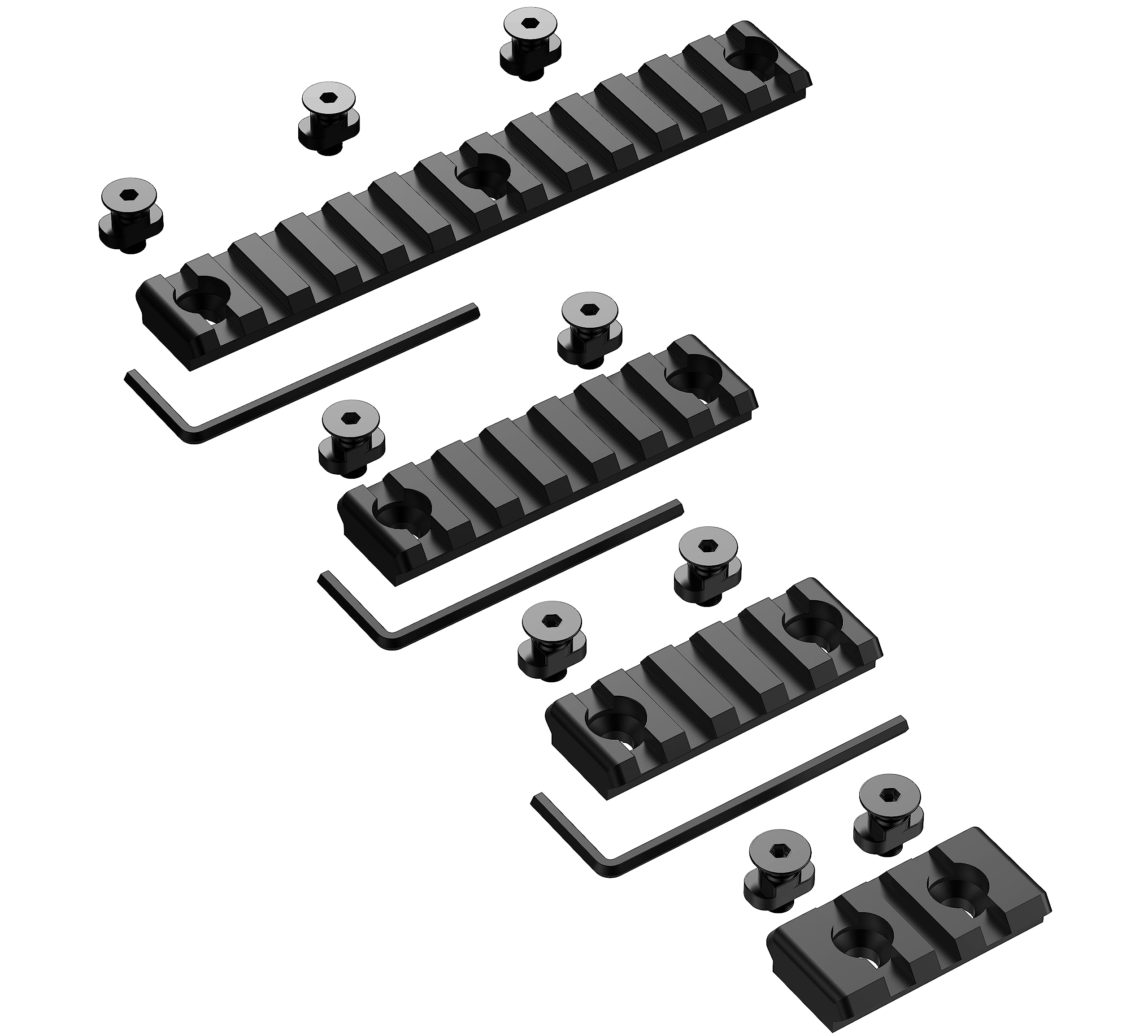 Snapklik.com : HEKAGURA Mloc Picatinny Rails Set, 3 5 7 13 Slot ...