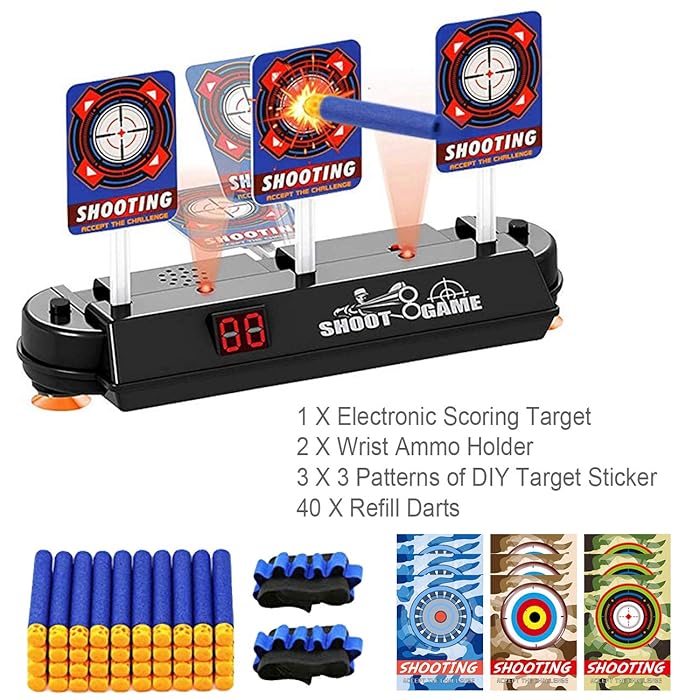 Buy Fibevon Direct Targets for Nerf Guns, Electronic Scoring Digital ...