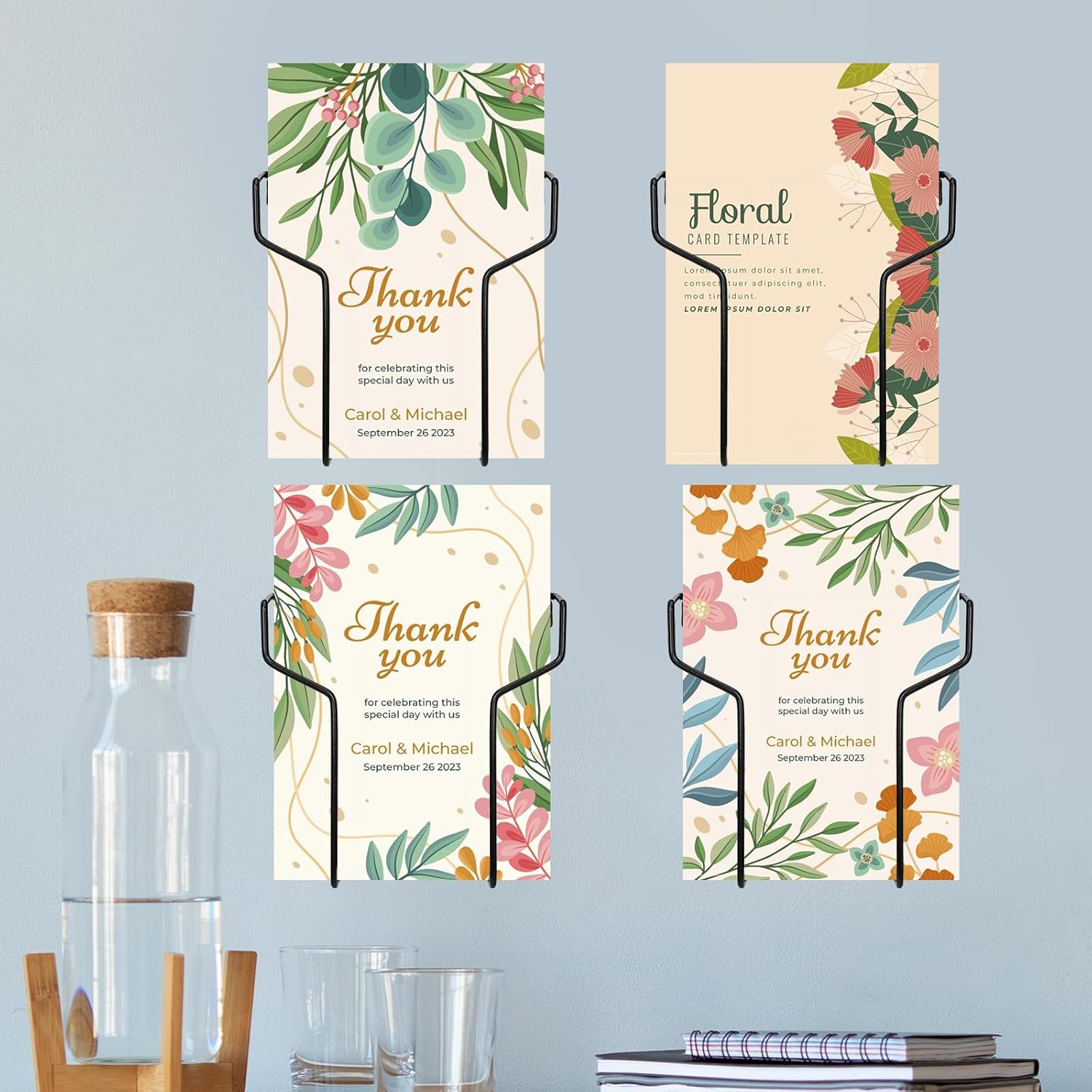 Amazon.com: SKLENICE Wall Mount Greeting Card Display Stand - 4x6 ...