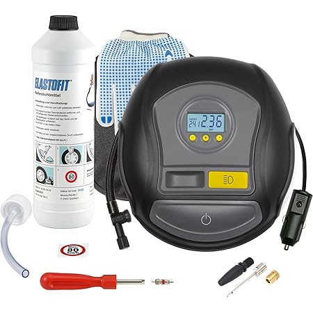 ELASTOFIT Reifendichtmittel Reifendicht 500ml Ersatz Reifenpannenset 10 ...