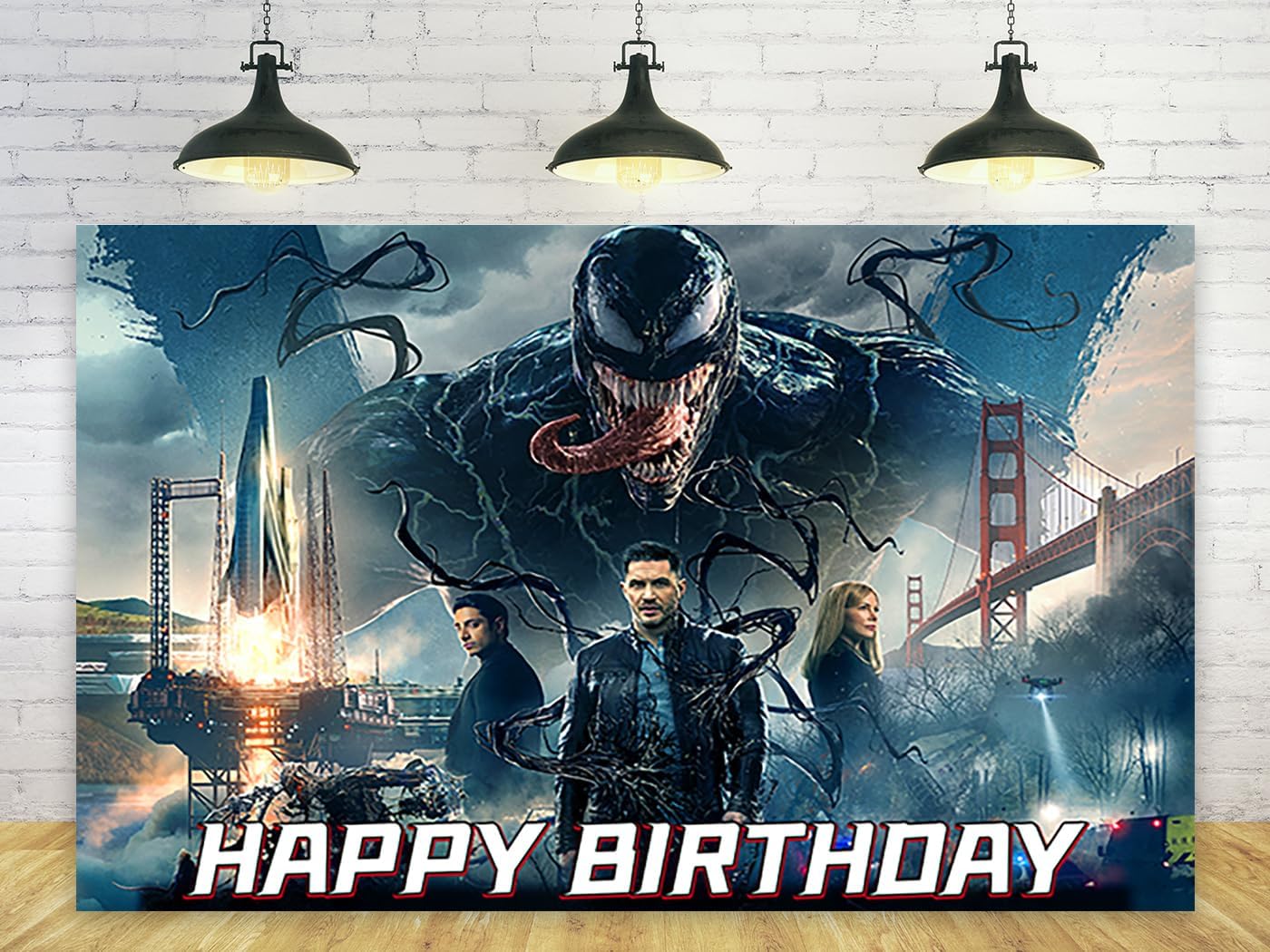 Amazon.com : Basifoto Black Super Hero Backdrop for Birthday Party ...