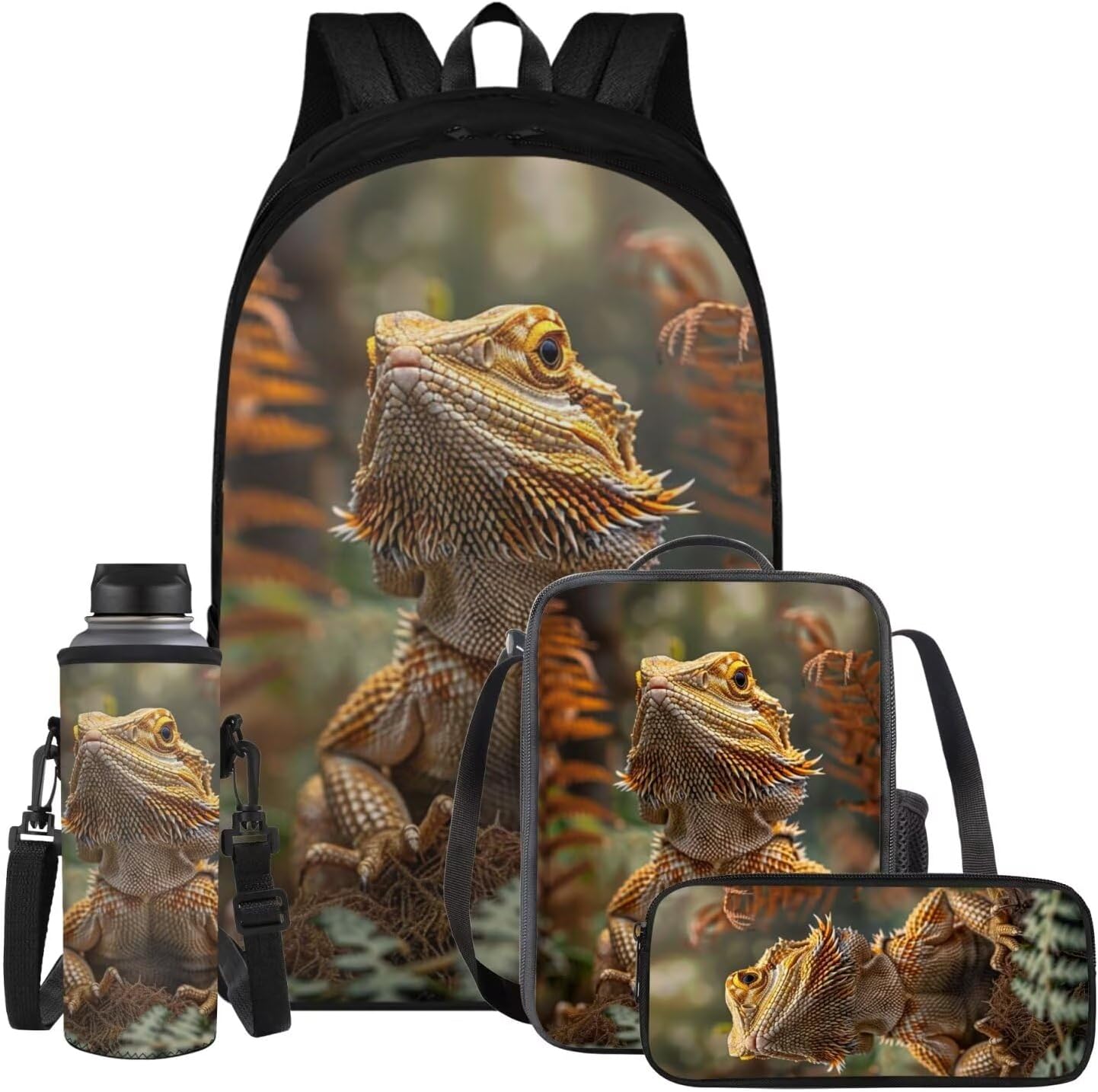 Amazon.com: ELEDIZI Dragon Lizard Backpack for Kids Boys Backpack with ...