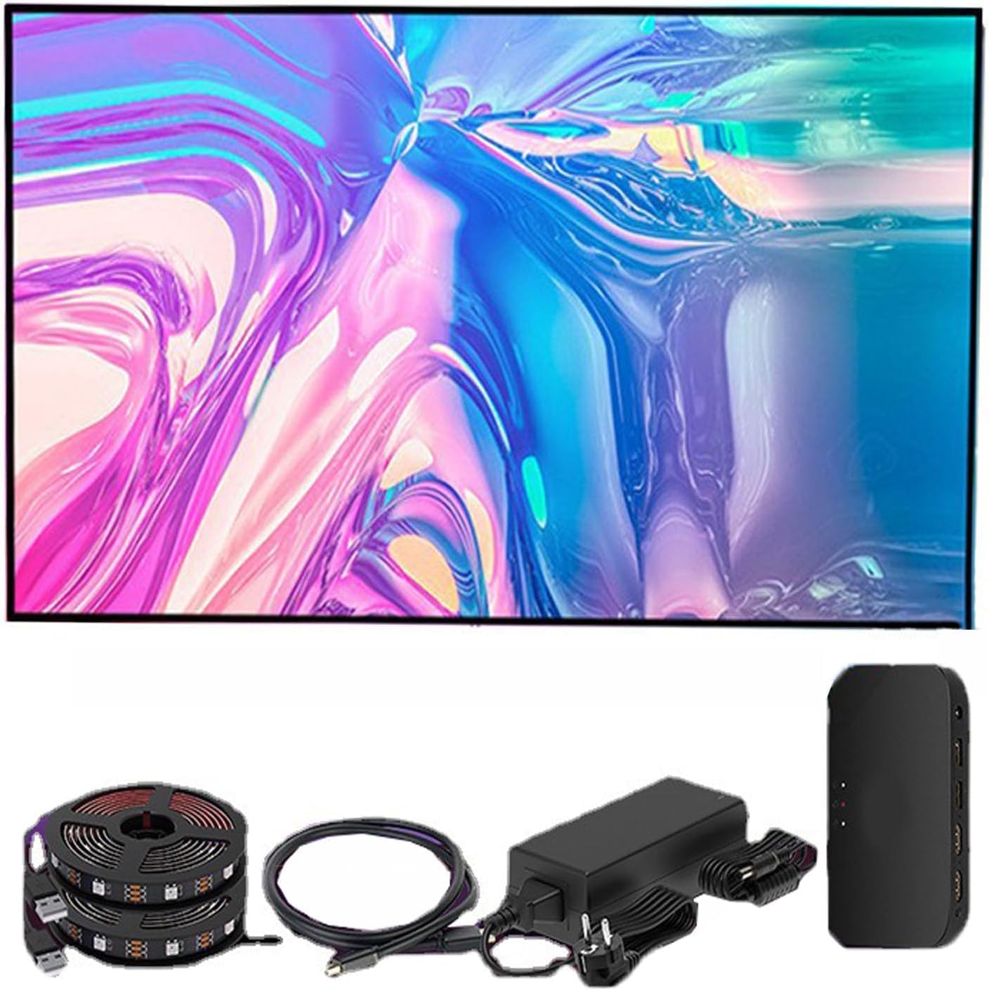 LED Light Strip for TV Automatic Color Recognition, TV LED Backlight with HDMI Sync Box for 85 ...