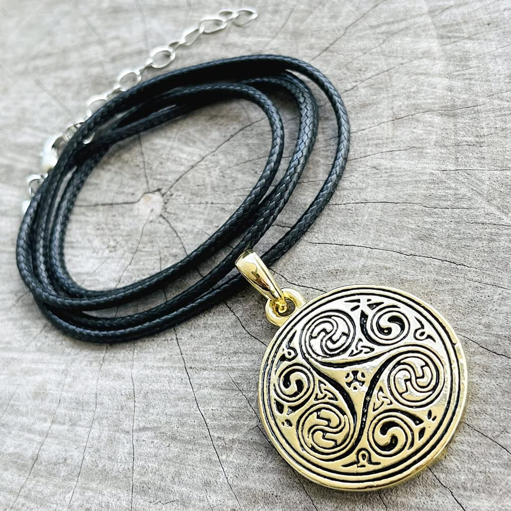 Triskele Merlin Viking Jelling/Borre Art Style Circle Pendant With
