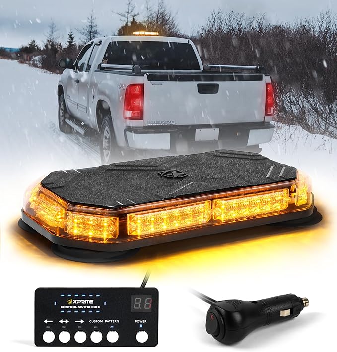 Amazon.com: Xprite Rooftop Strobe Beacon Light Bar w/Control Panel, 42 ...