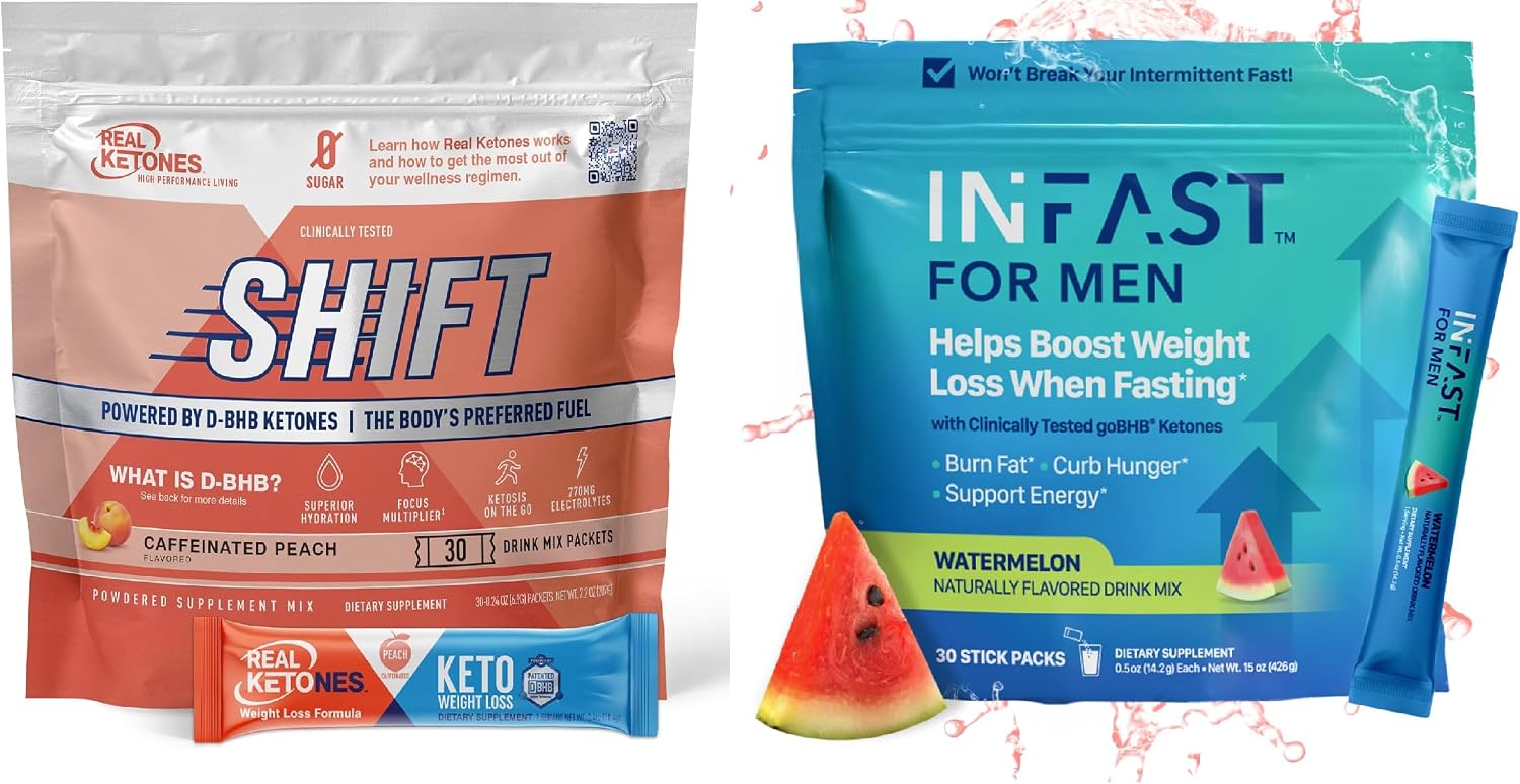 Amazon.com: Real Ketones Intermittent Fasting Drink Mix Bundle for ...