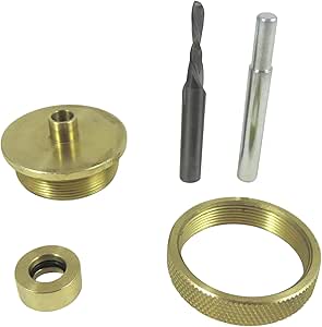 Taytools 300011 Router Inlay Kit Solid Brass 3 Piece Guide Bushing, 1/8 ...
