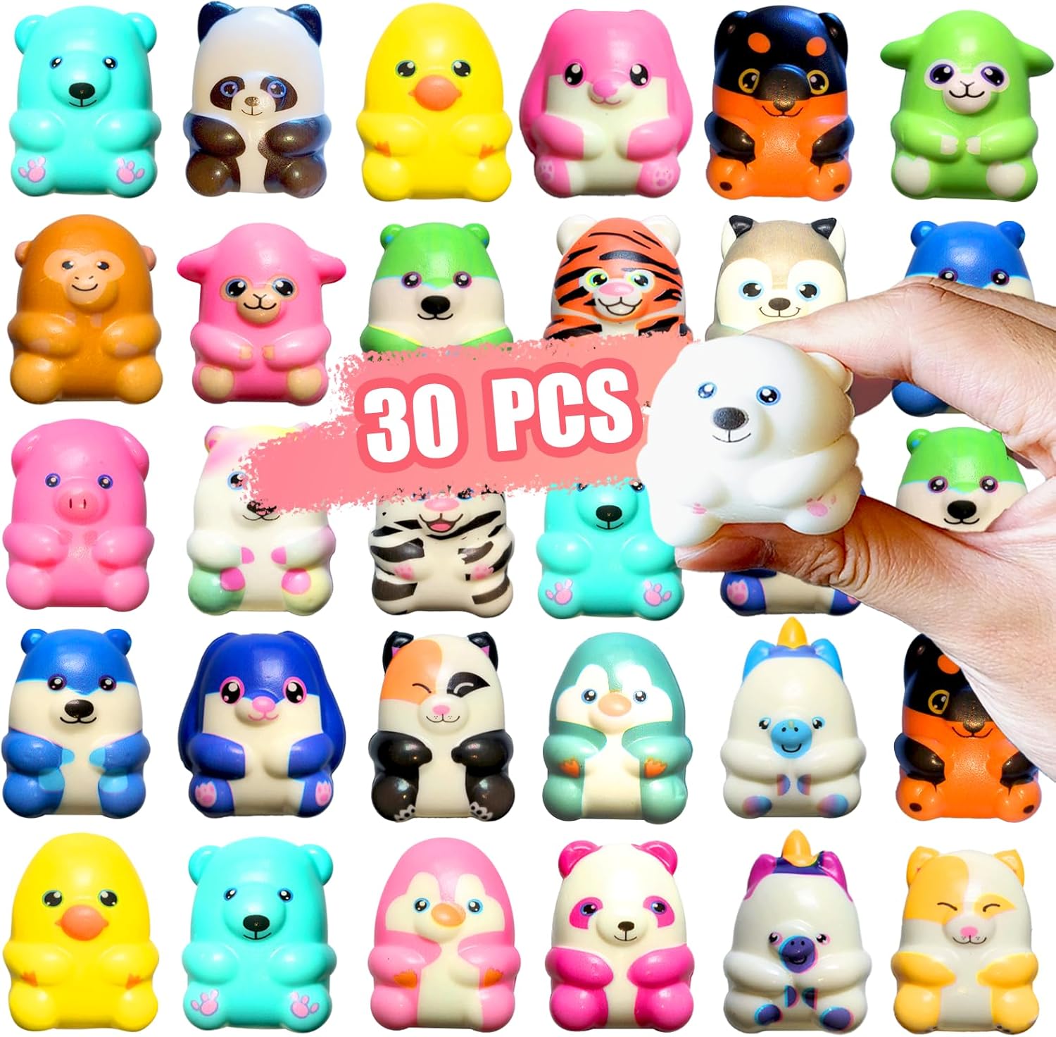 Amazon.com: 30 PCS Party Favors Filled with Cute Squishy Toys,Jumbo ...