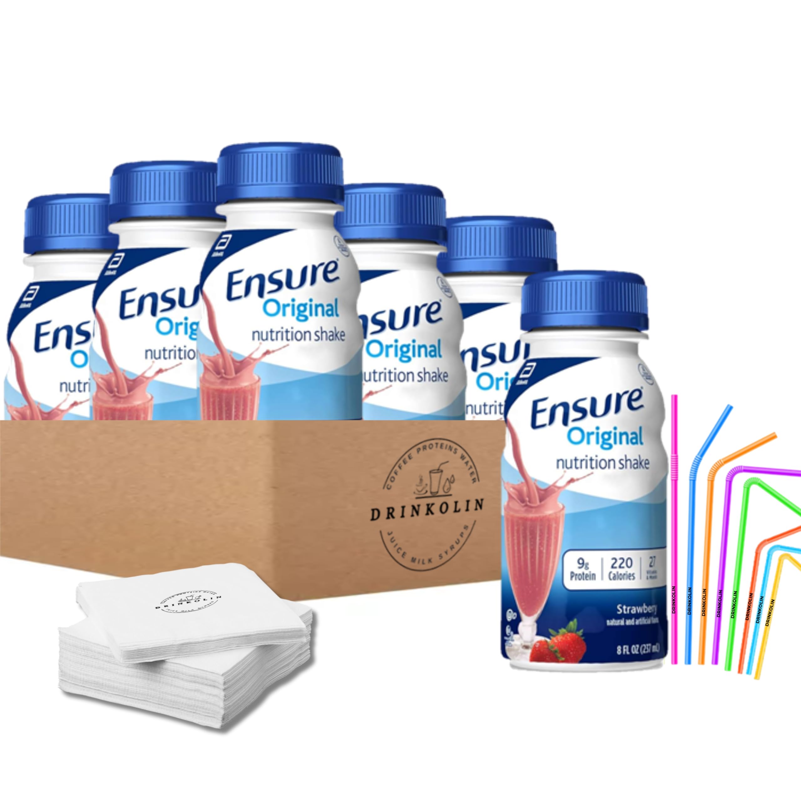 Snapklik.com : Ensure Original Nutrition Shakes, Strawberry Flavors ...