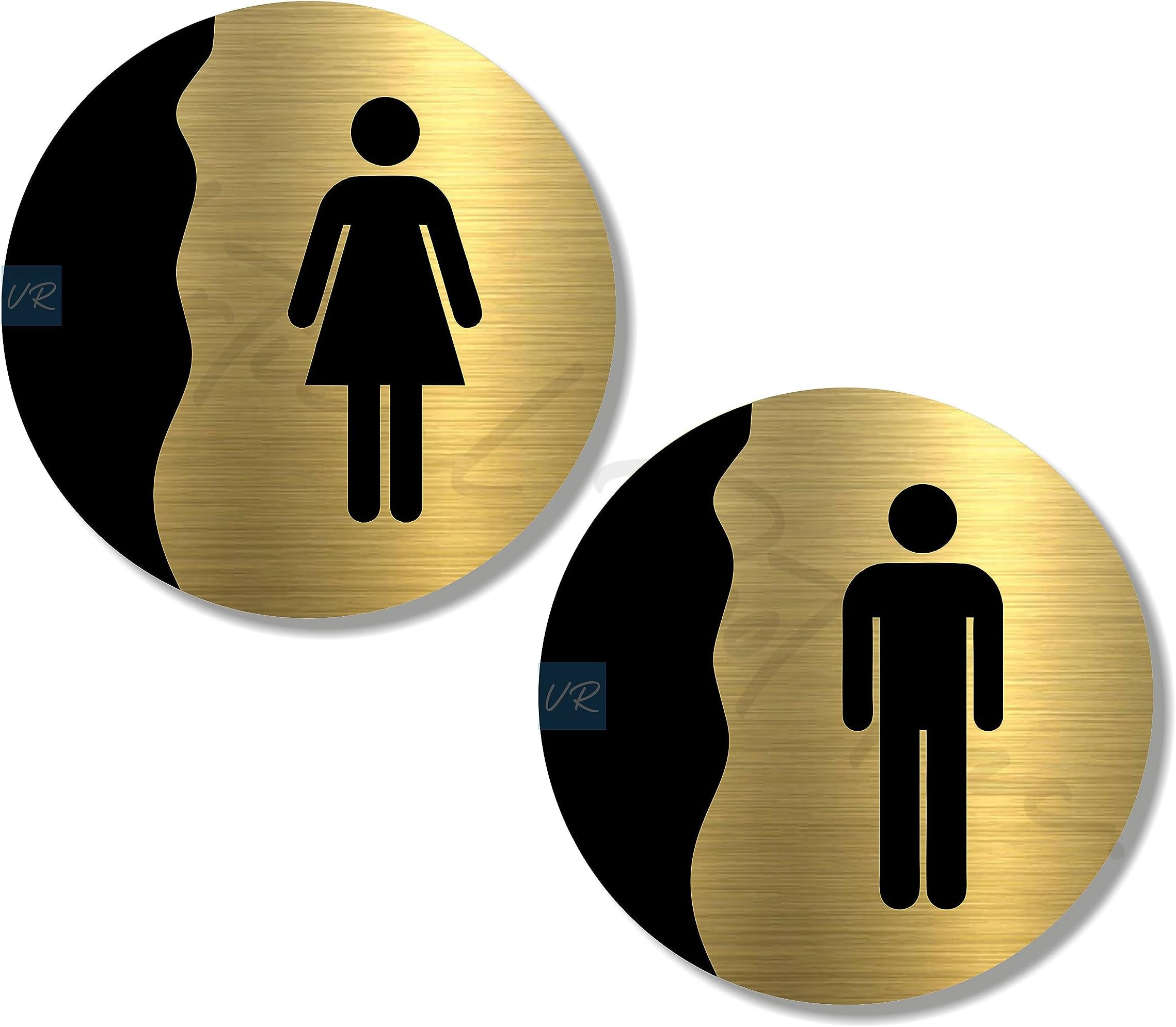 Vertical Root Inc Premium Brush Gold Finish Acrylic Men Women Sign Easy ...