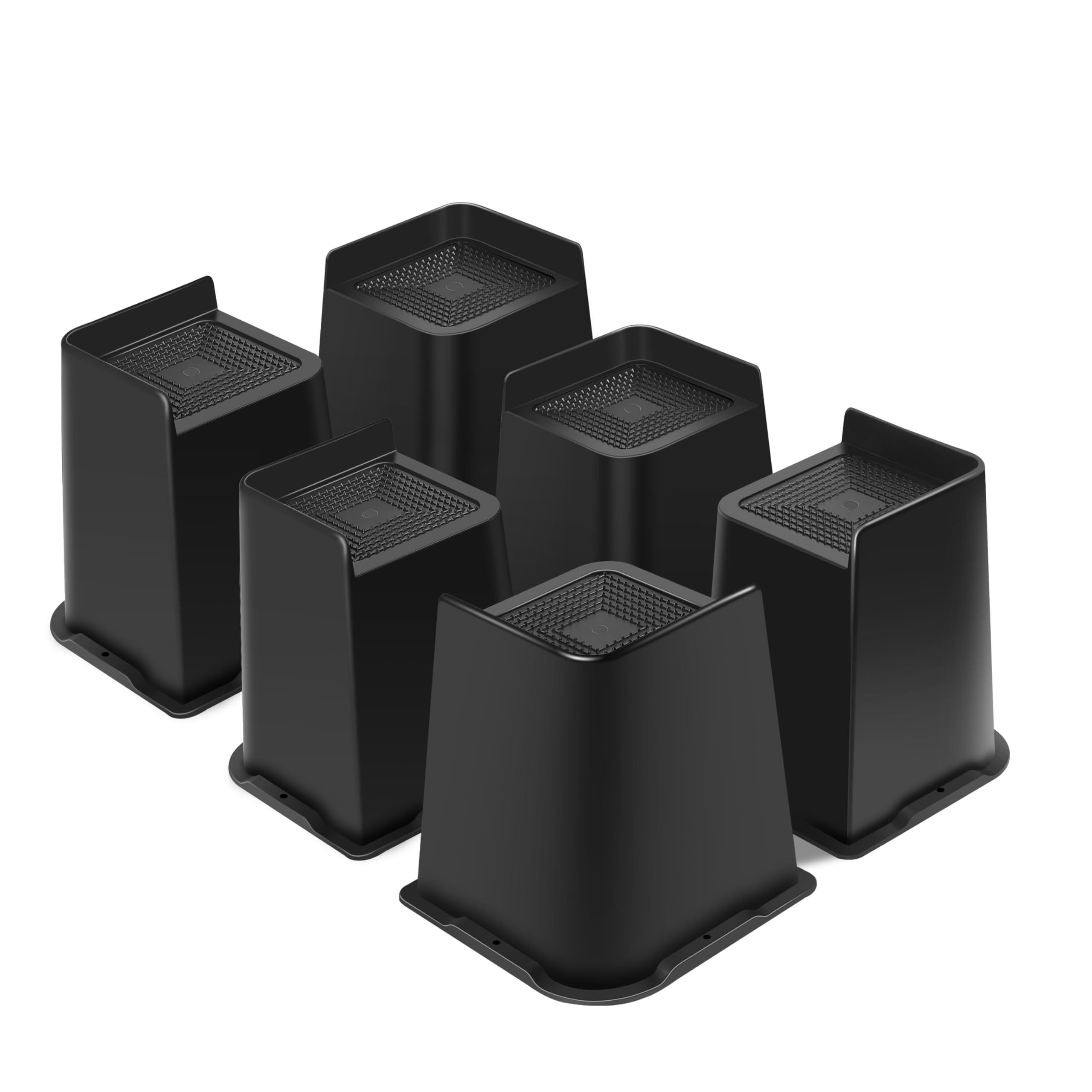 Bed Risers 6 inch Heavy Duty 6 Pack, L Shape Funiture Risers 6 inch ...