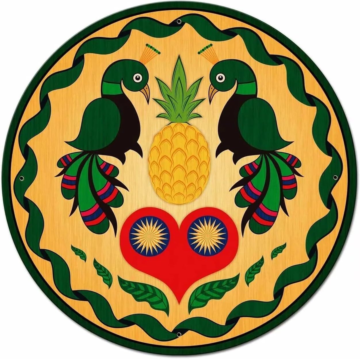 Amazon.com: Pennsylvania Zook Dutch Peacocks and Heart Hex Welcome ...