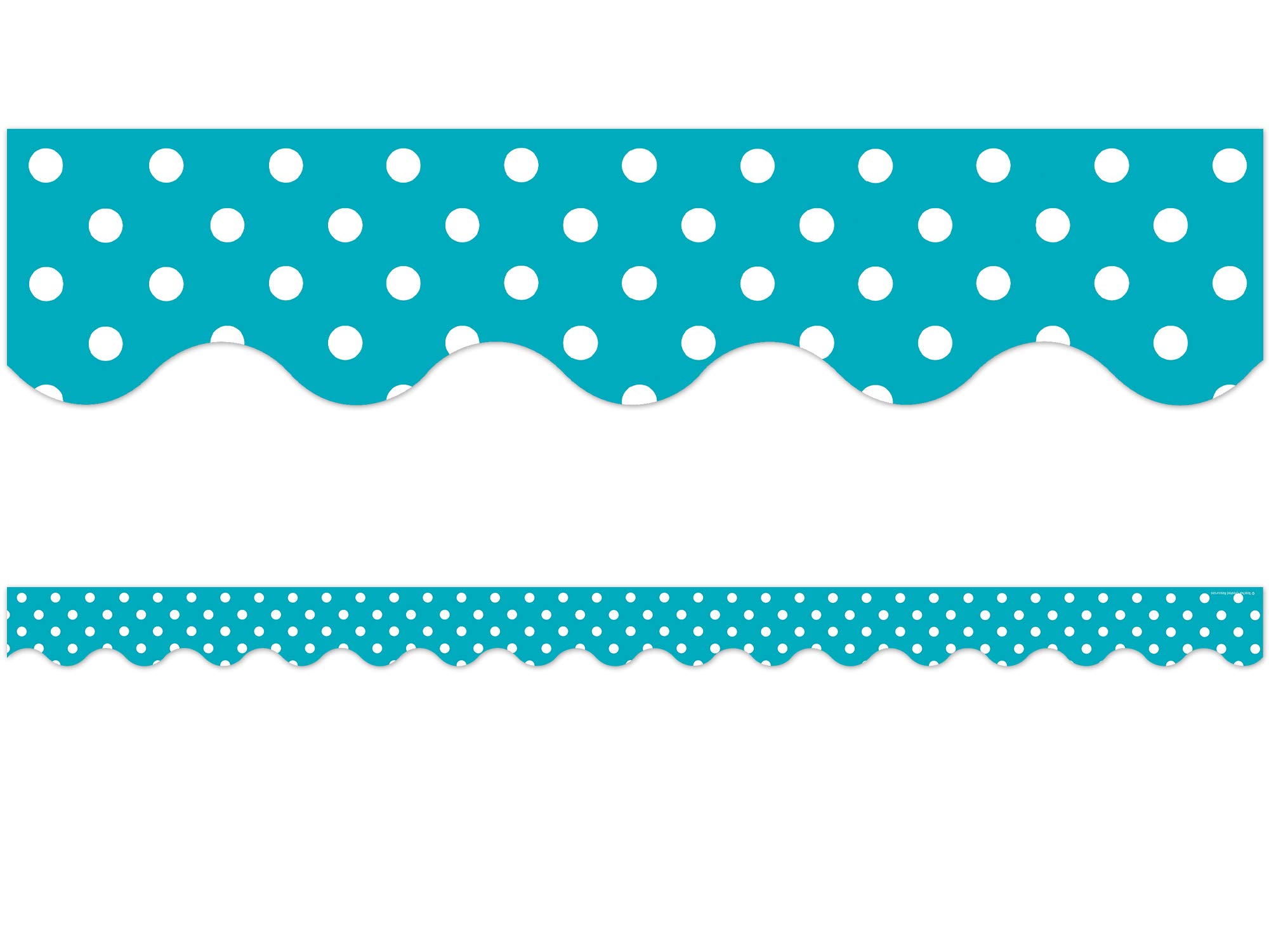 Blue And Green Polka Dot Border