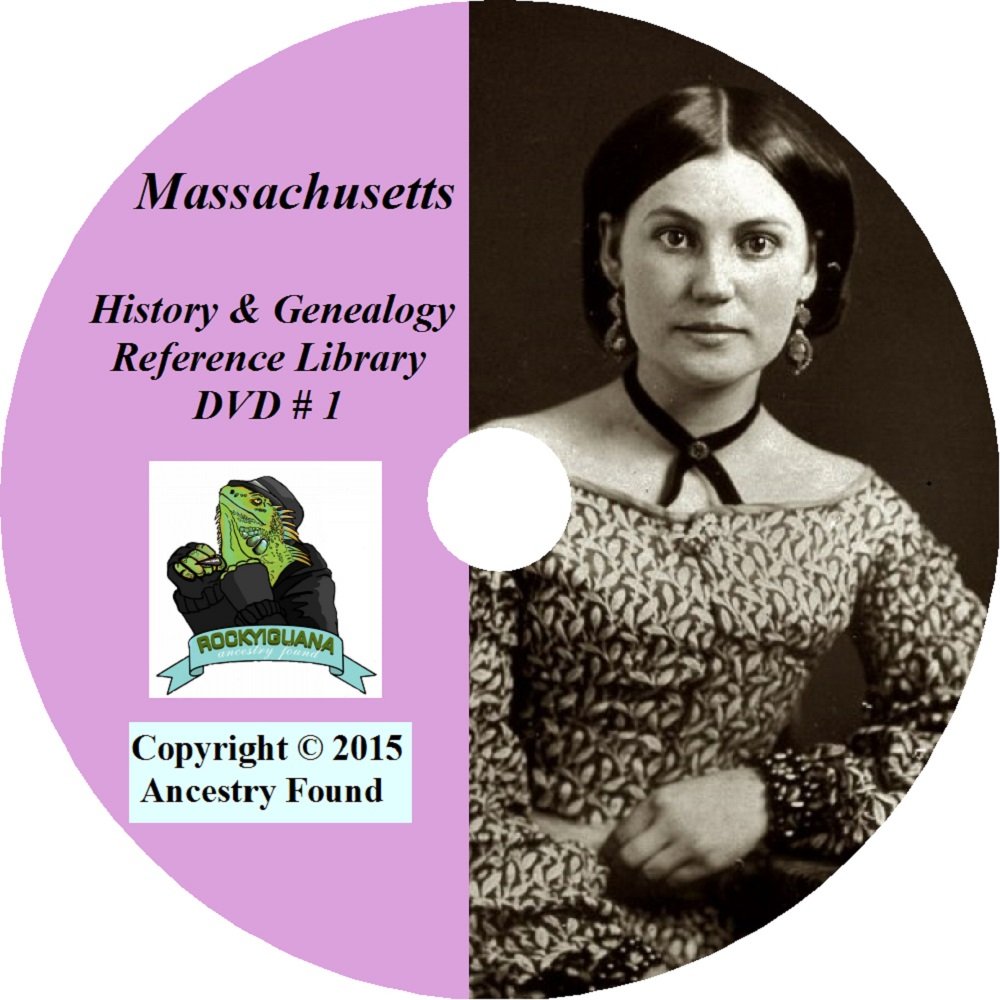 Massachusetts History and Genealogy- 336 Books on DVD Ancestry, Records ...