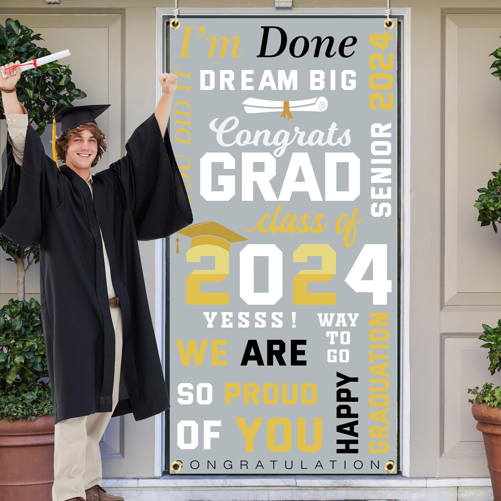 Snapklik.com : Congrats Grad Door Banner Class Of 2024 Door Cover ...