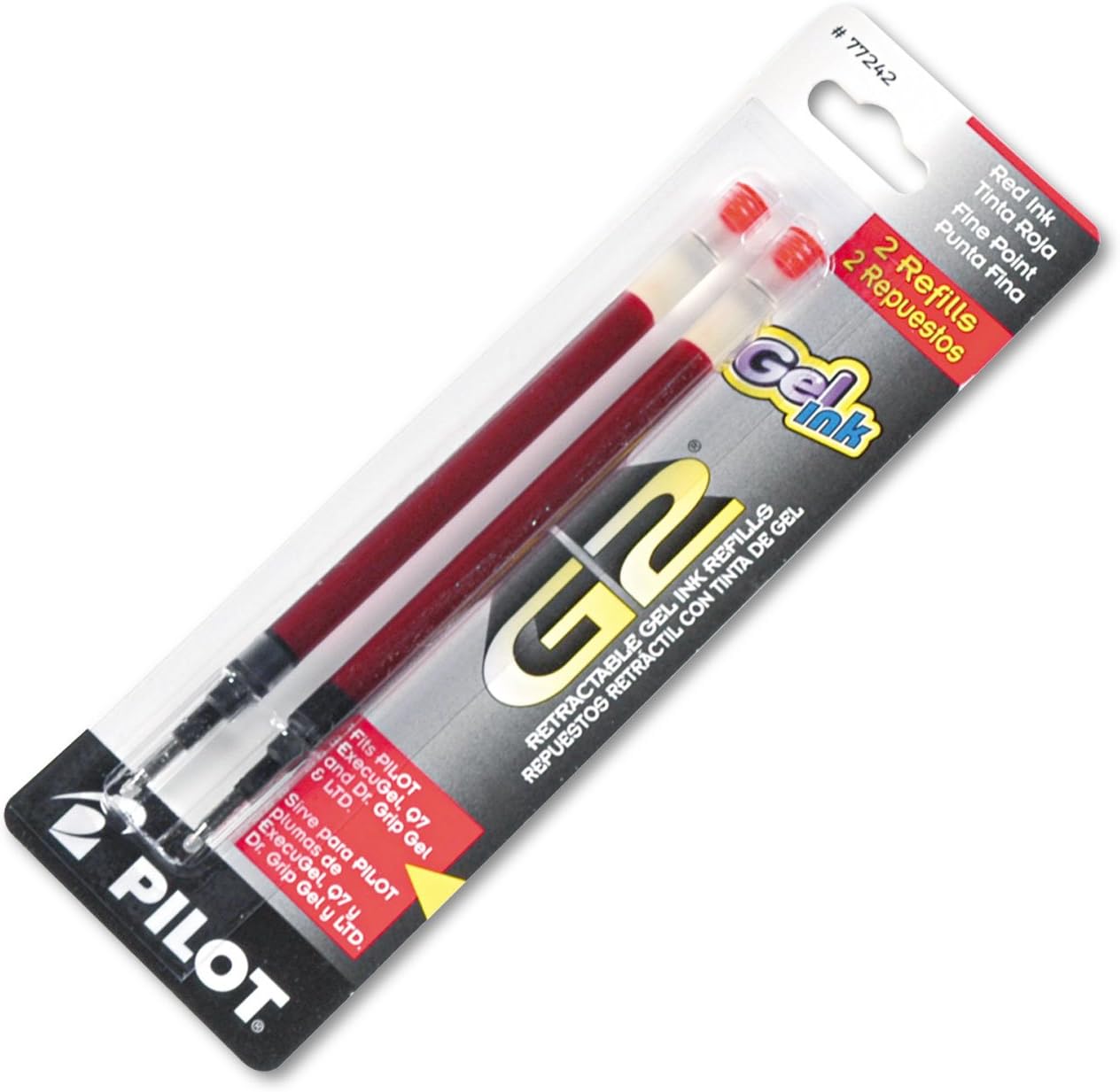 Amazon.com : Pilot, G2 Gel Ink Refills, Fine Point 0.7 mm, Red, Pack of ...
