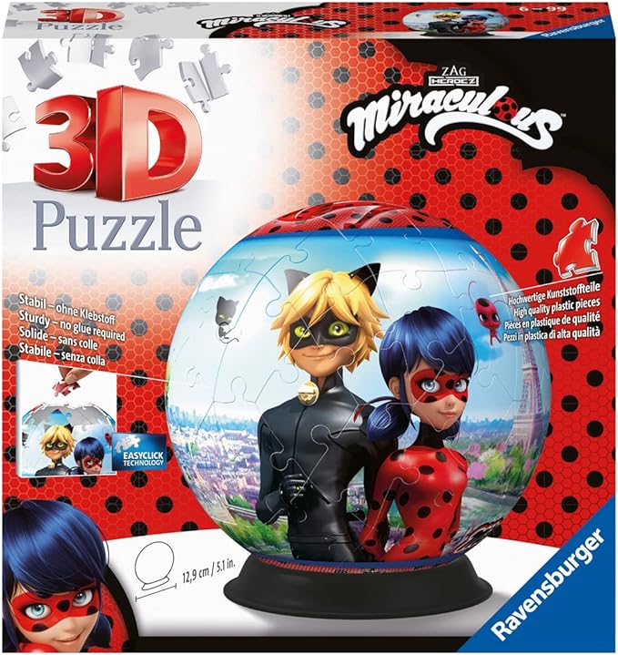 Amazon.com: Ravensburger Miraculous Tales of Ladybug & Cat Noir 3D ...