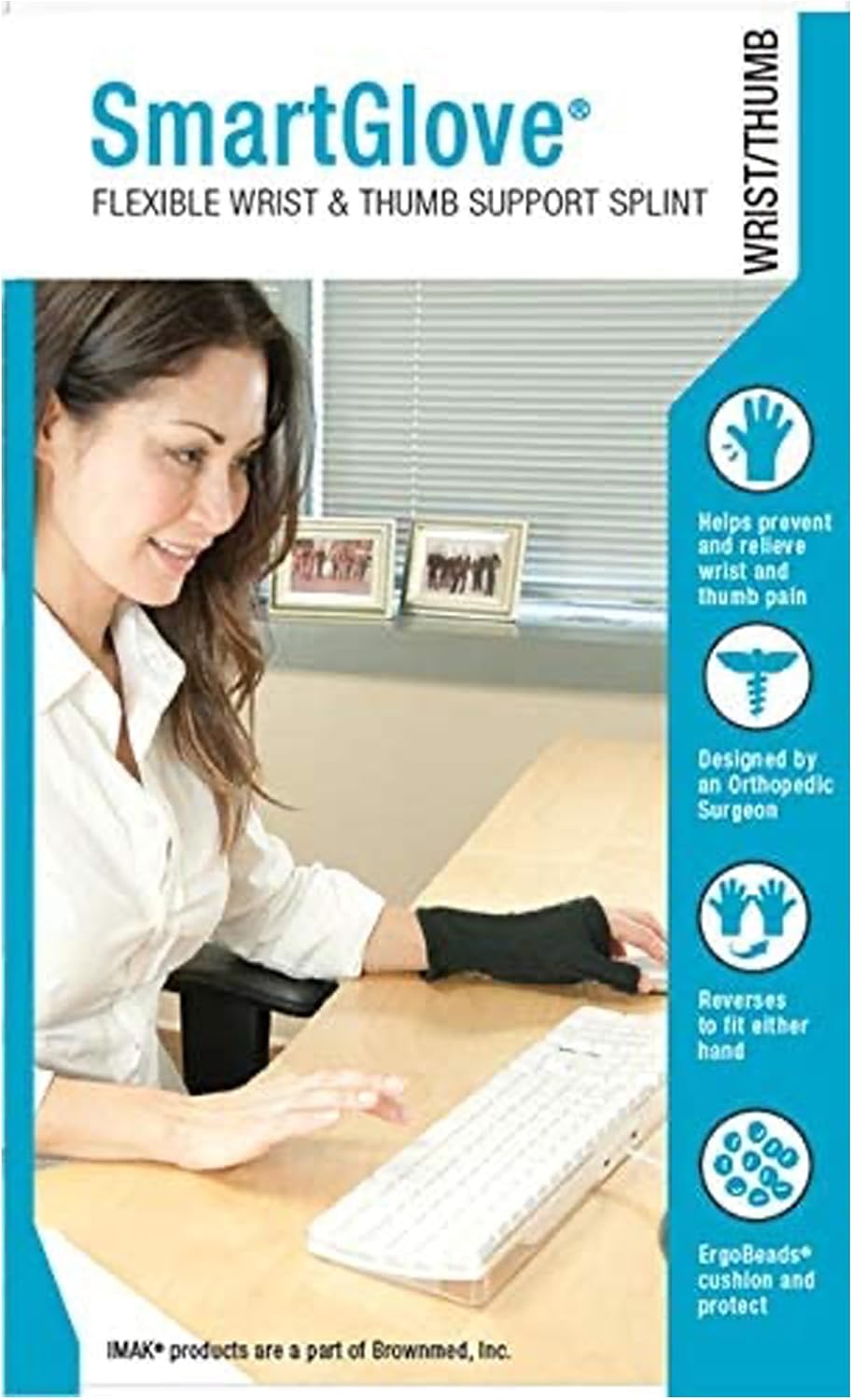 Amazon.com: Brownmed - IMAK RSI SmartGlove Thumb - Glove for Arthritis ...