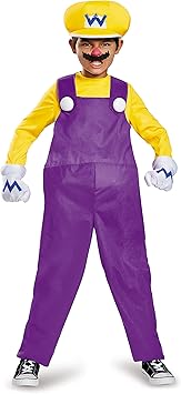 Amazon.com: Wario Deluxe Super Mario Bros. Nintendo Costume, Medium/7-8 ...