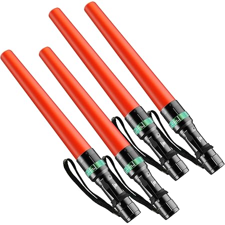 Amazon.com: RoadHero 4 Pack Traffic Wand, 16inch Flashlight Led Traffic Control Baton, Small ...