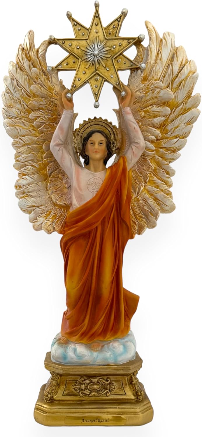 Amazon.com: GCK 14" Inch Archangel Raziel Gallitsur Statue Figurine ...