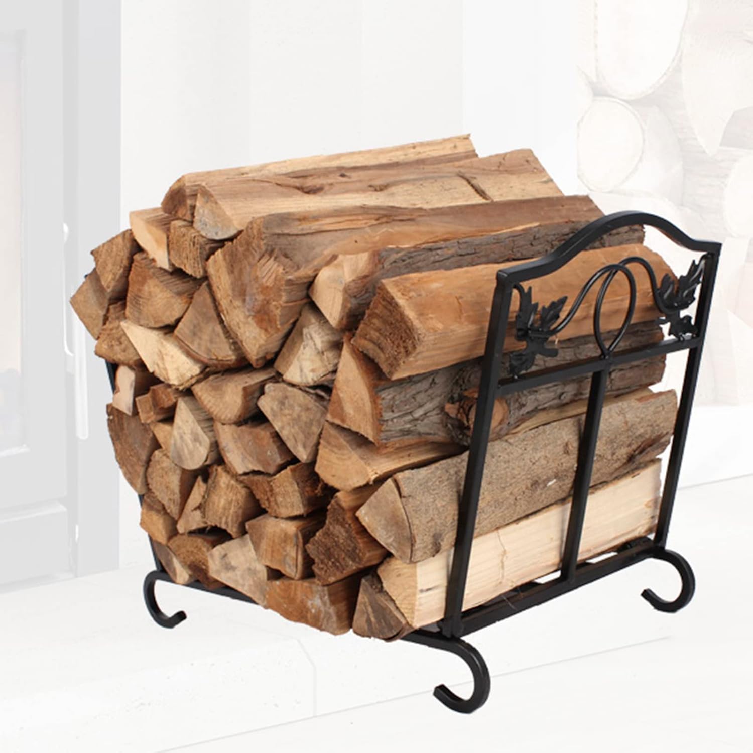 Amazon.com: CHIBAO Firewood Rack Stand, Wood Log Storage Rack for ...