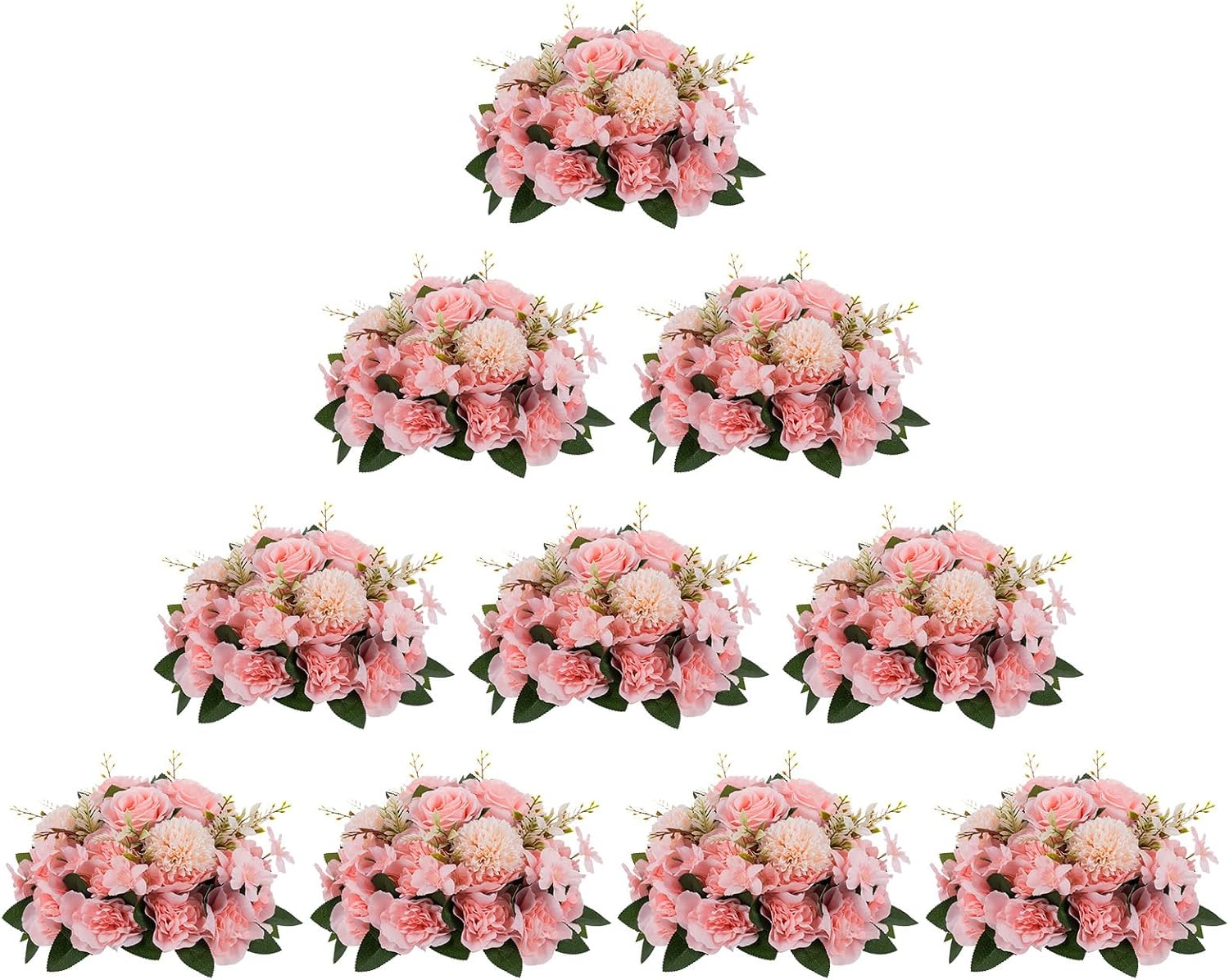 Amazon.com: BLOSMON Fake Flower Ball Wedding Centerpieces 10 Pcs 11.8 ...