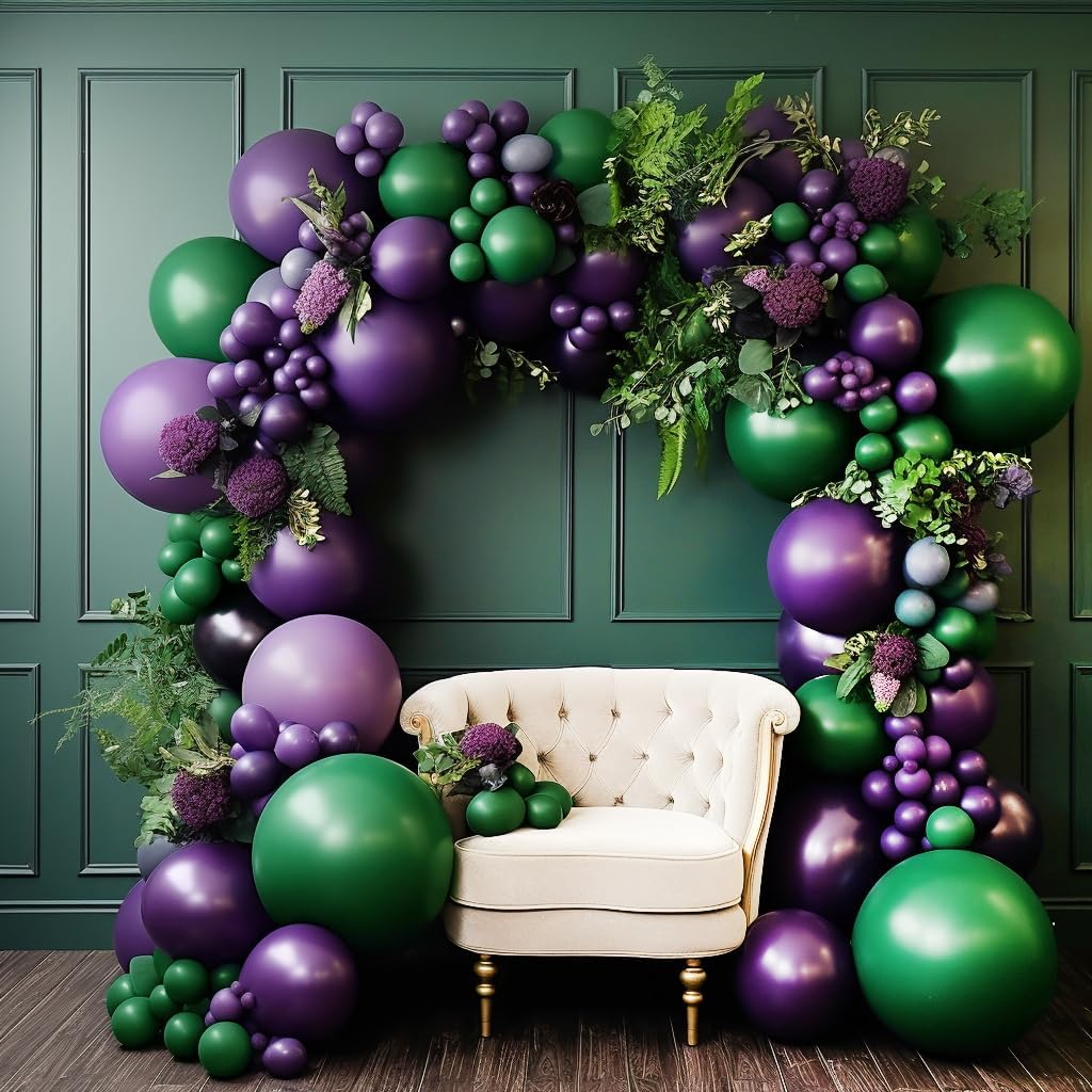 Globos de color verde oscuro, globos verdes de doble relleno ...