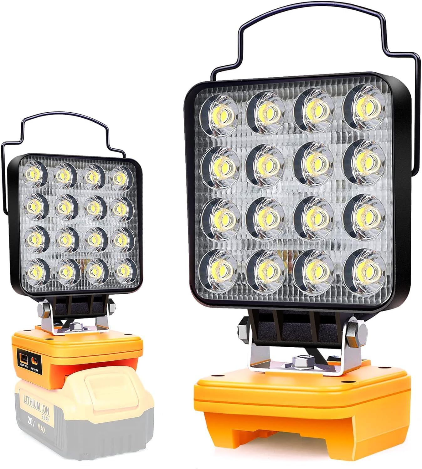 Cordless LED Work Light for Dewalt 18V/20V Battery,Flood Lights for ...