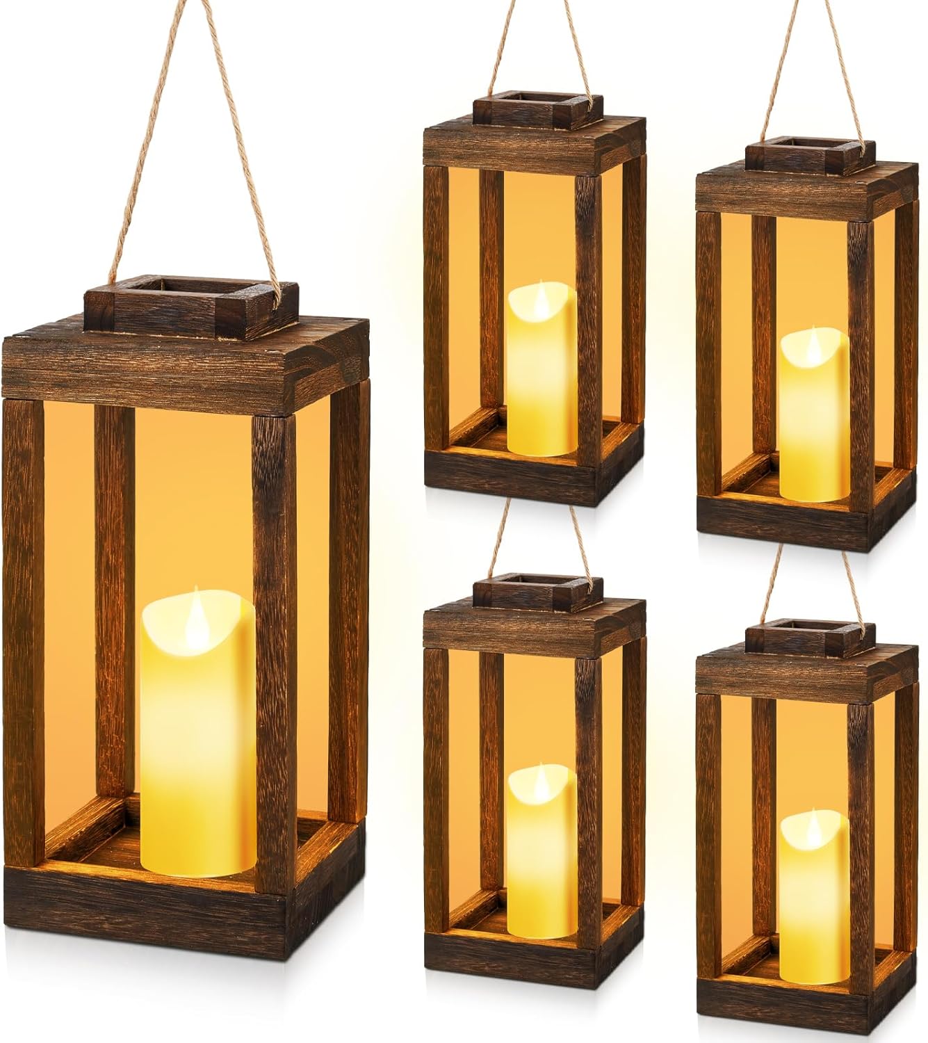 Amazon.com: Baquler Set of 5 Wedding Lantern Candle Holders for Table ...