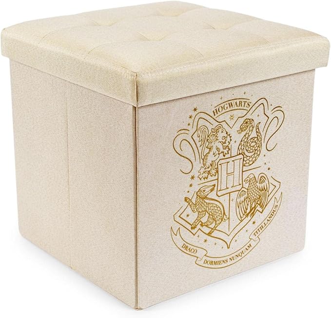 Amazon.com: Harry Potter Hogwarts 15-Inch Storage Bin Ottoman Cube ...
