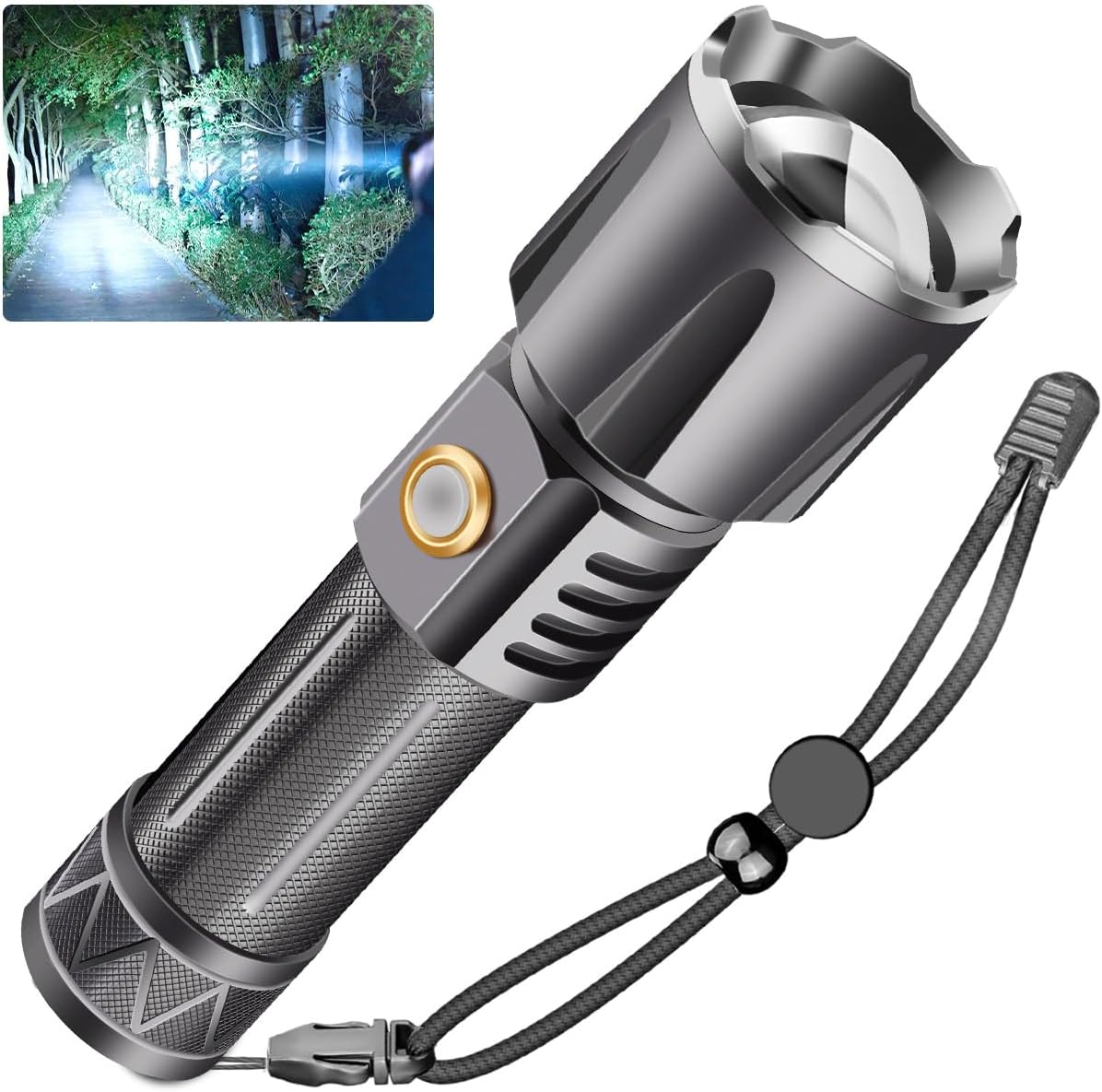 NAKCNM Torch Rechargeable 20000 Lumens, Torches LED Super Bright with ...