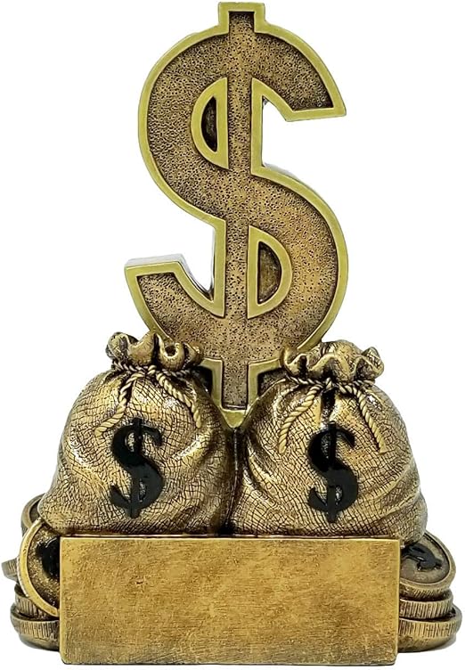 Amazon.com: Decade Awards Dollar Sign Trophy - 6 Inch Tall - Stack of ...