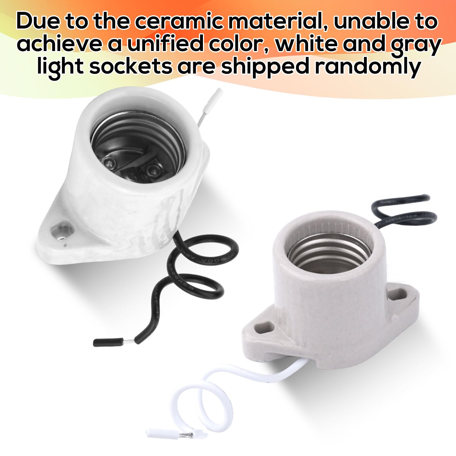 Light Bulb Socket Ceramic Lampholder E27 Screw Porcelain Lamp Holder ...