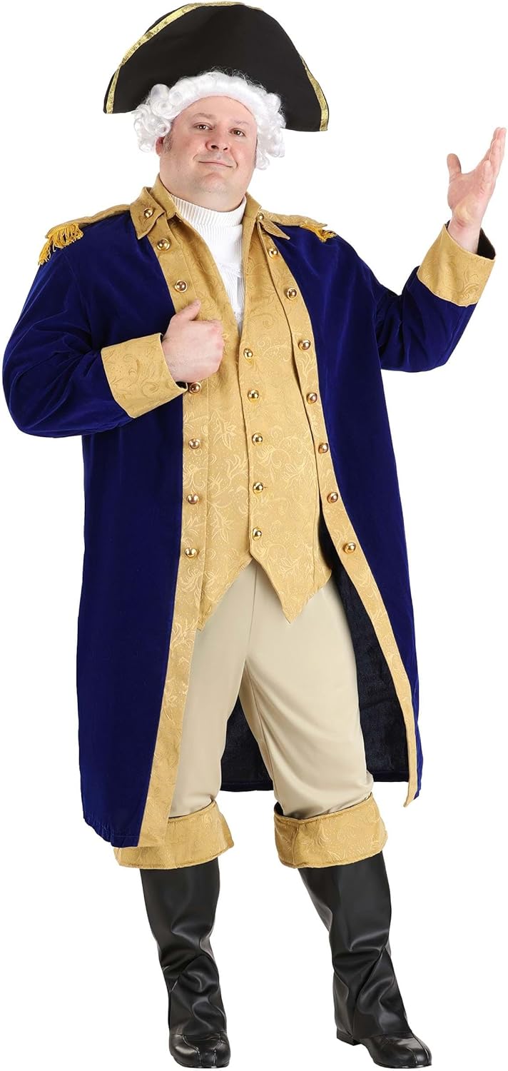 Amazon.com: Fun Costumes Plus Size George Washington Costume : Clothing ...